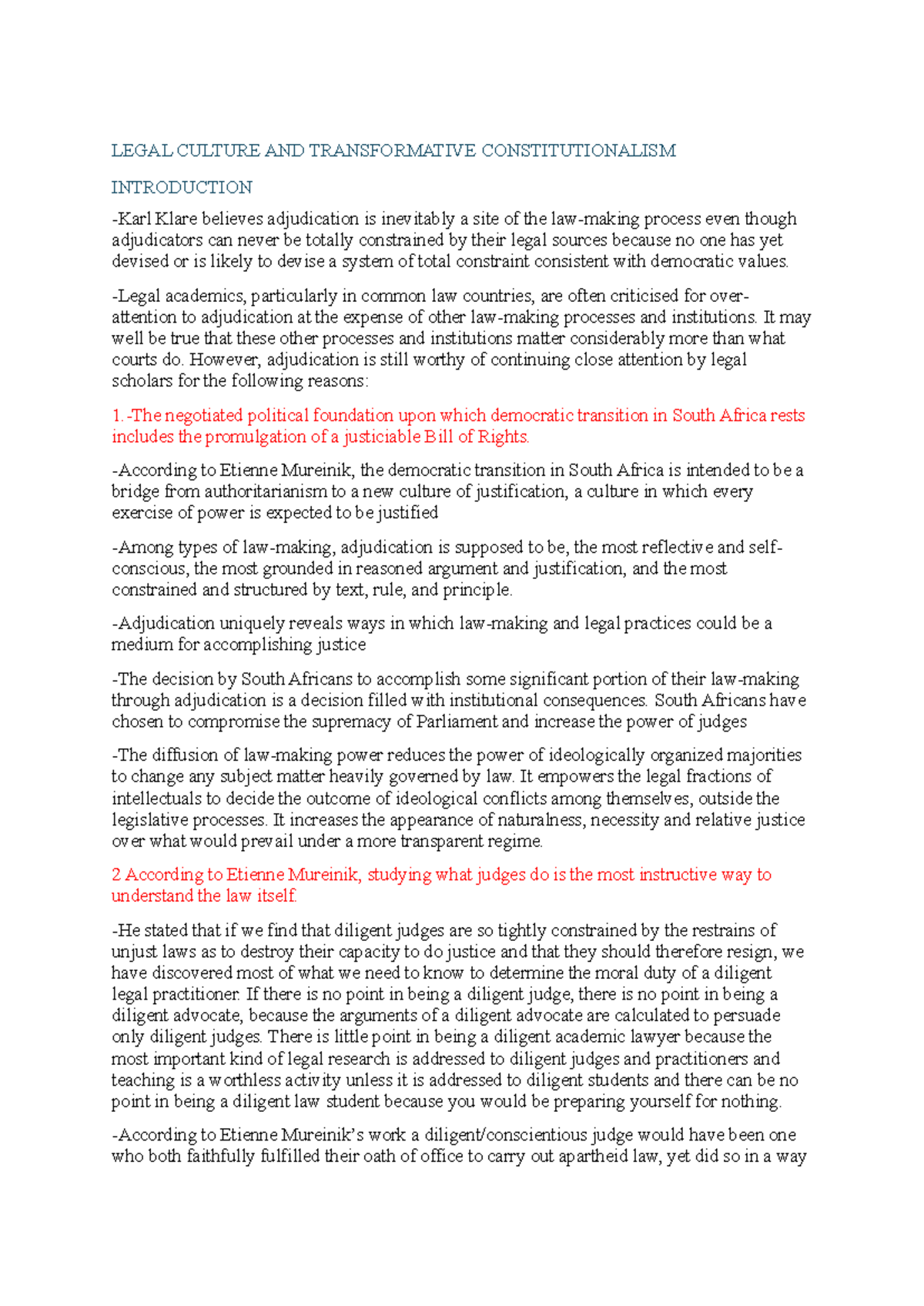 Legal Culture and Transformative Constitutionalism: An Overview (LAW ...