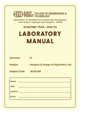 Ada lab Manual(BCSL404) - BET’S BASAVAKALYAN ENGINEERING COLLEGE, BASAVAKALYAN Approved by AICTE ...