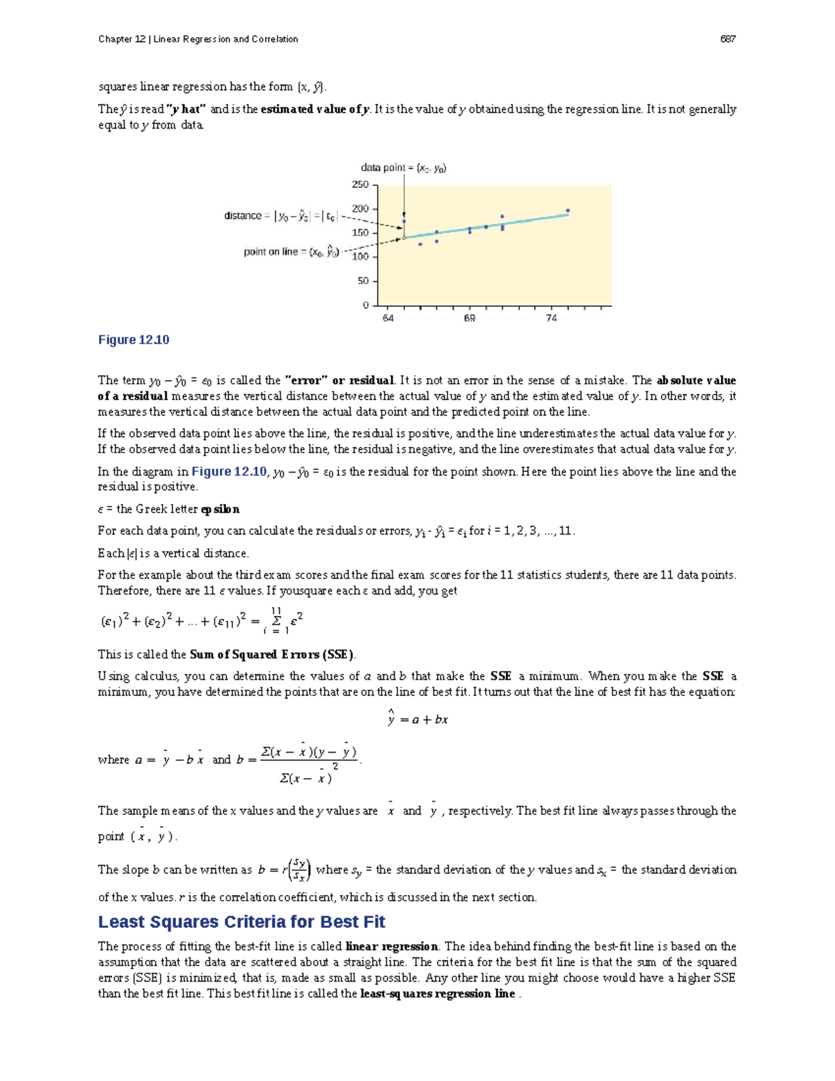 Chapter 12: Linear Regression & Correlation (Introductory Stats 348 ...