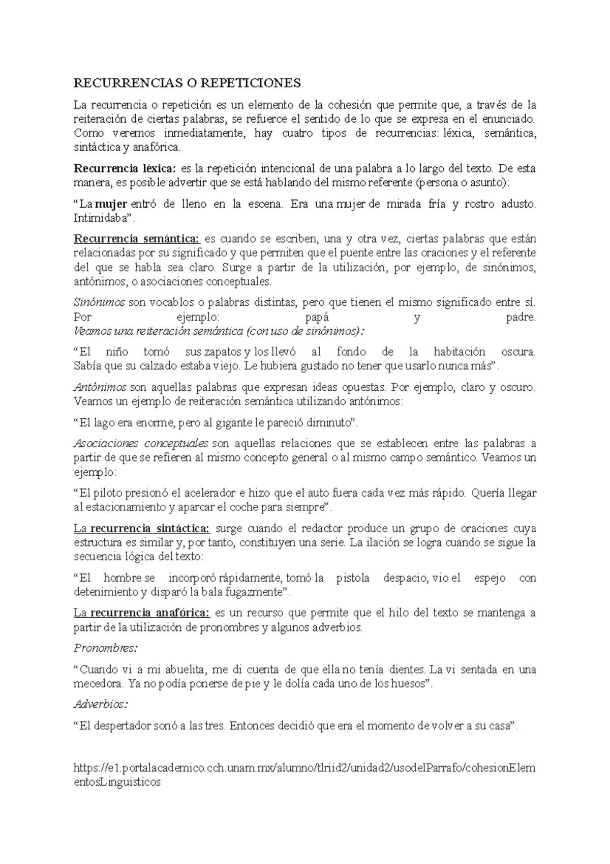 Recurrencias O Repeticiones - RECURRENCIAS O REPETICIONES La ...