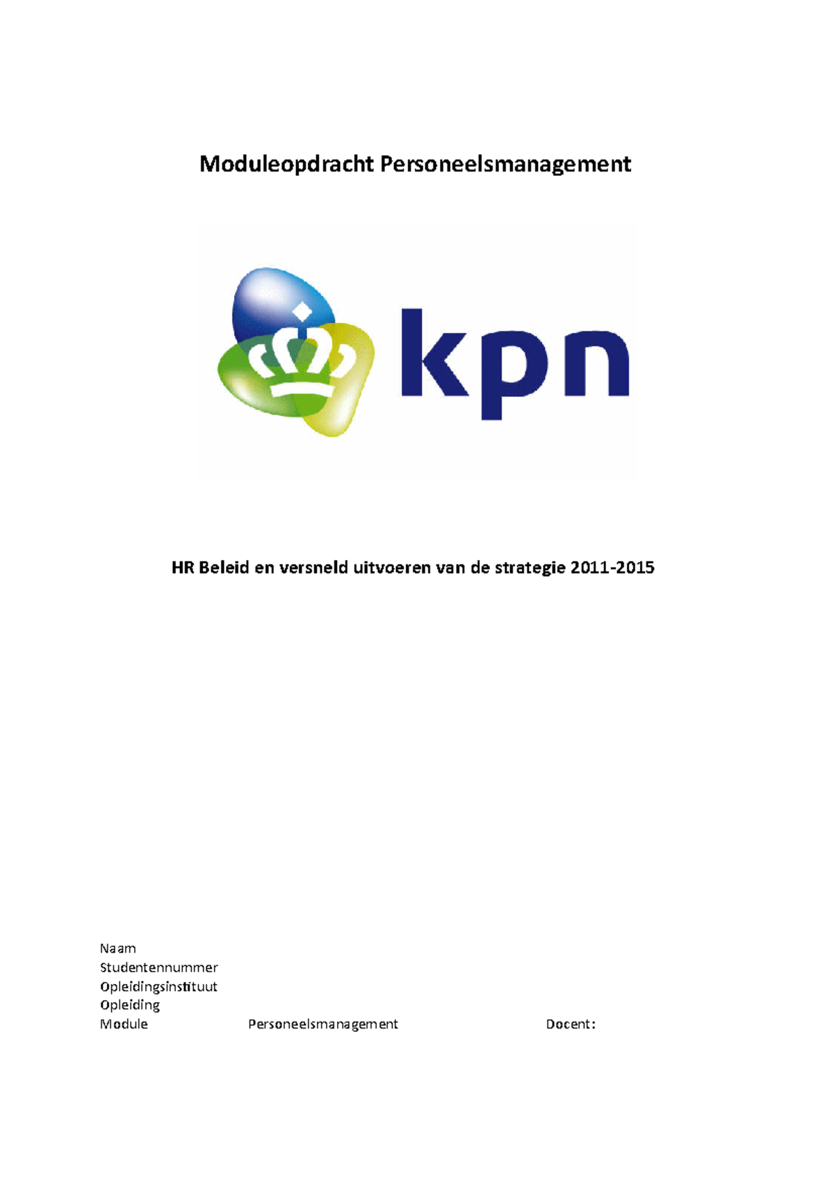 Effectieve HR Strategieën voor Personeelsmanagement Maatschappij 1 ...