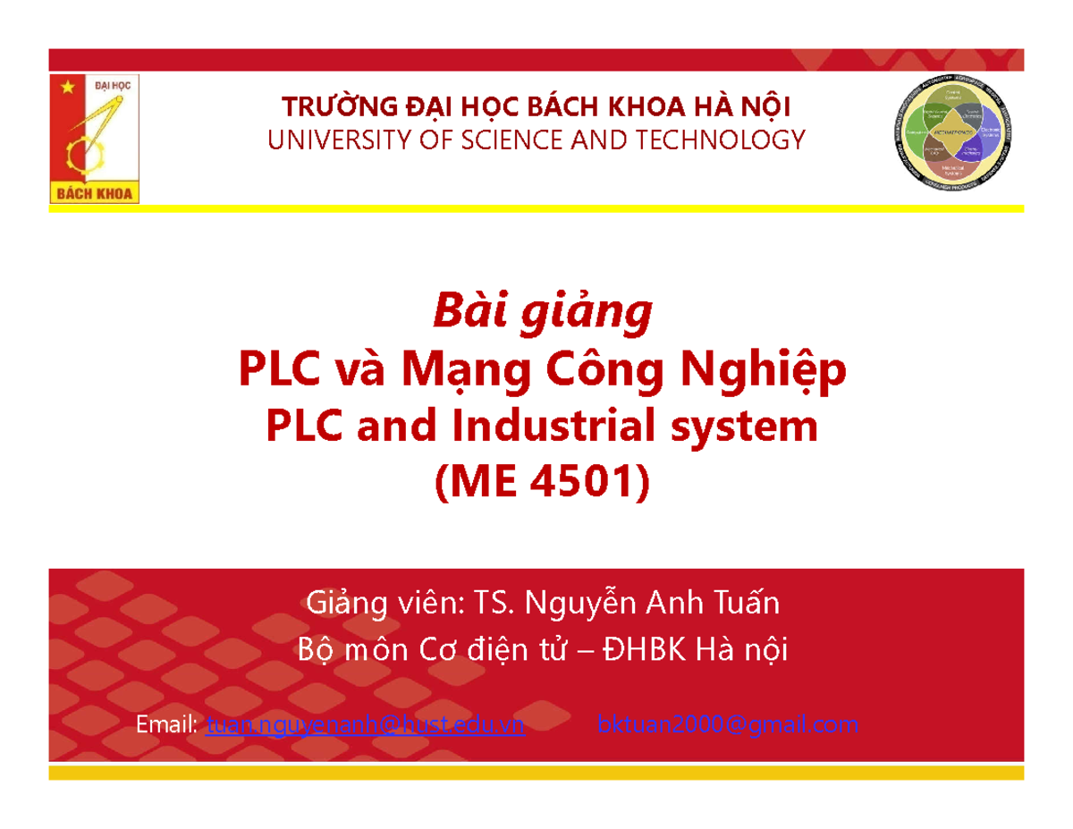 C2. Logic cứng và sự phát triển của PLC - Bài giảng PLC và Mạng Công ...