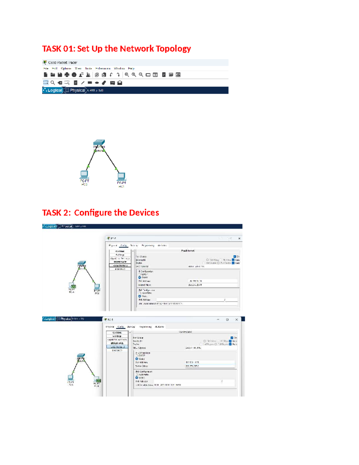 Cn Lab3 Computer Networks Lab Tutorial Task 01 Set Up The Network