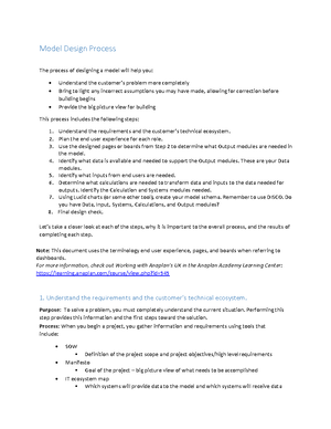 Level 2 Anaplan Data Hub Construction Activities Overview - Studocu