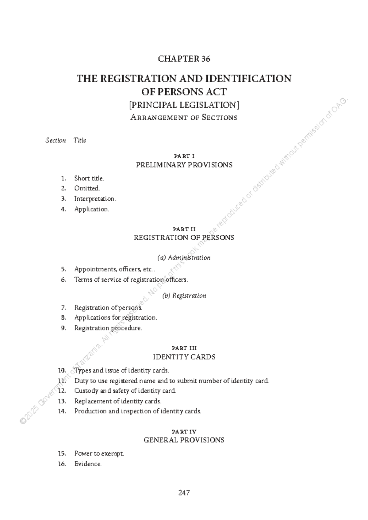 Cap. 36 Registration and Identification of Persons Act - R.E 2023 ...
