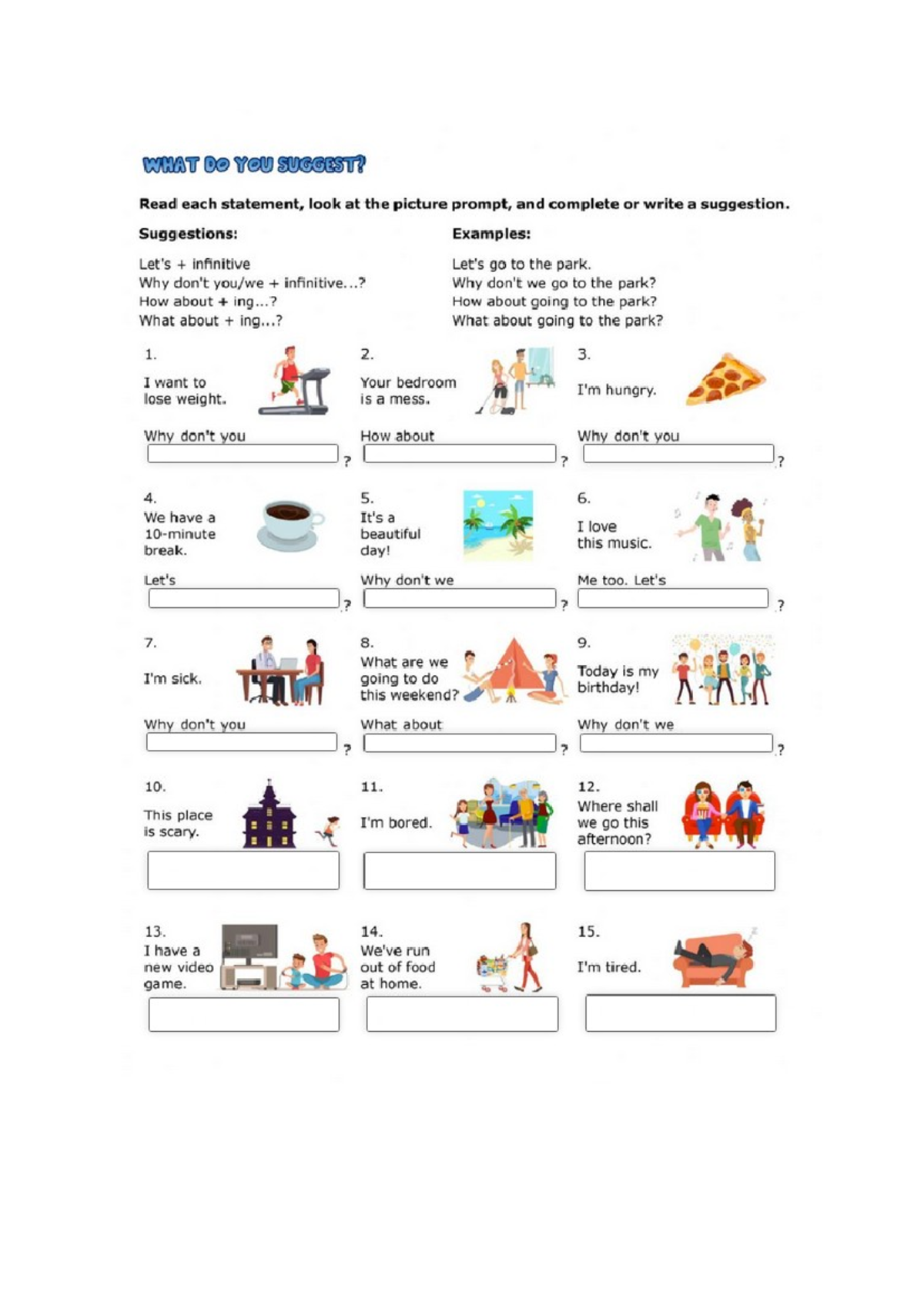 Making Suggestions - Notatki for ESL Students - Studocu