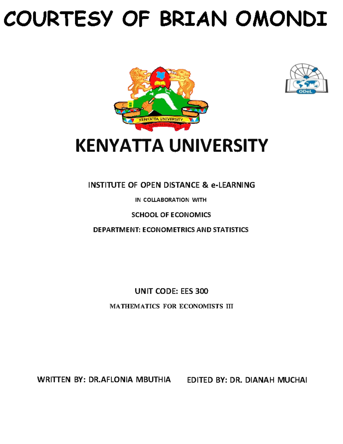 EES 300 Lecture Notes: Mathematics for Economists - Linear Programming ...