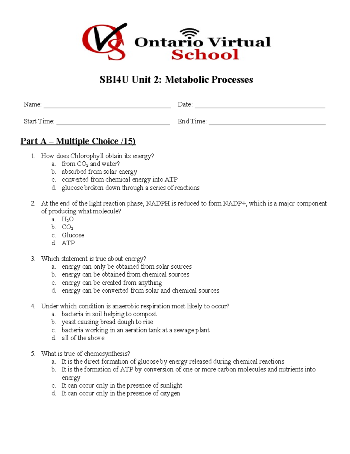 1703279263-SBI4U Unit 2 Metabolic Processes Test 2 Study Guide - Studocu