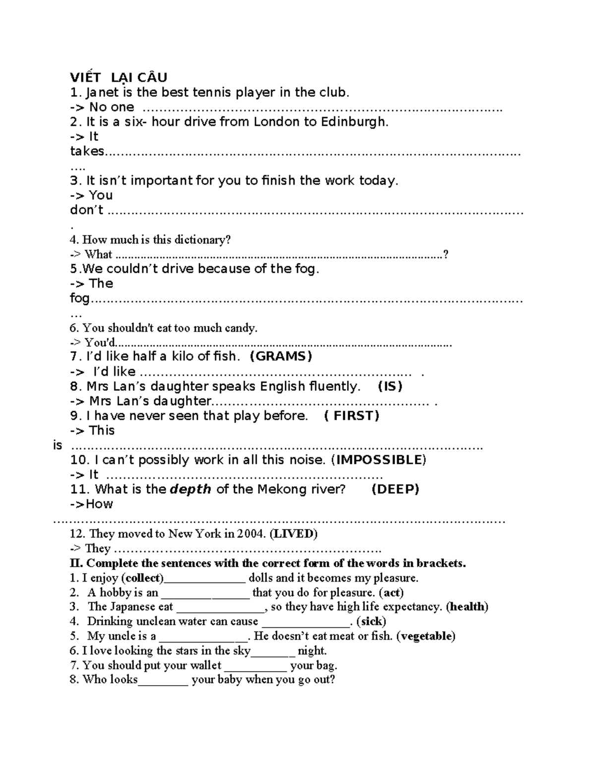 6 BDHSG - 1 - Homework for High School English 6 - Studocu