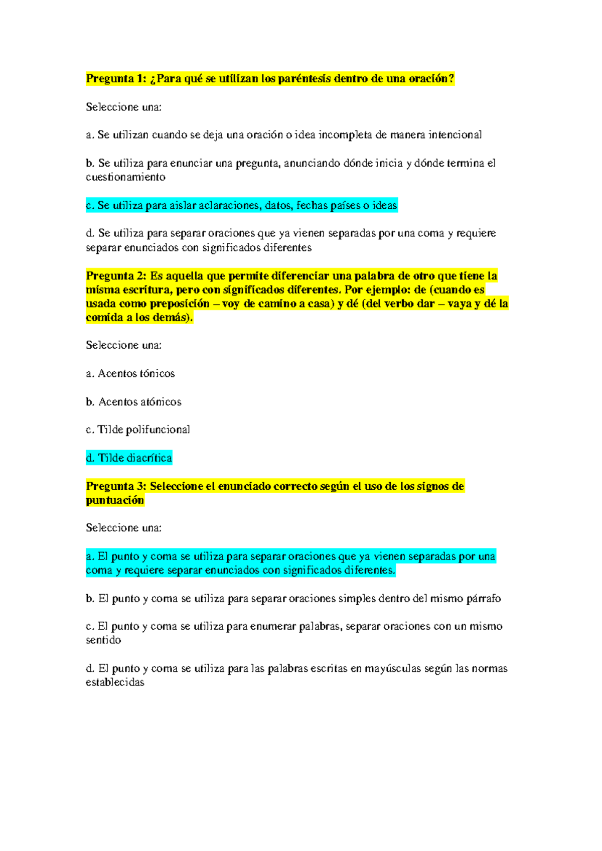 Examen de Lenguaje y Comunicación: Preguntas y Respuestas - Studocu