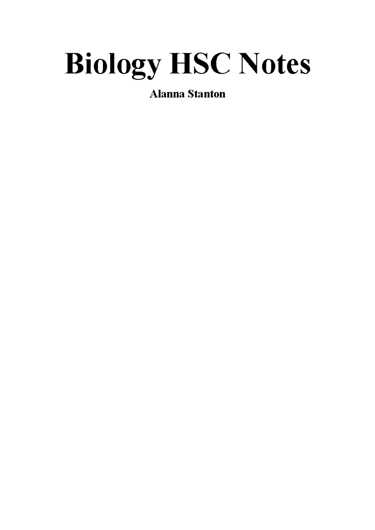 Biology HSC Notes: Module 5 Heredity & Reproductive Mechanisms - Studocu