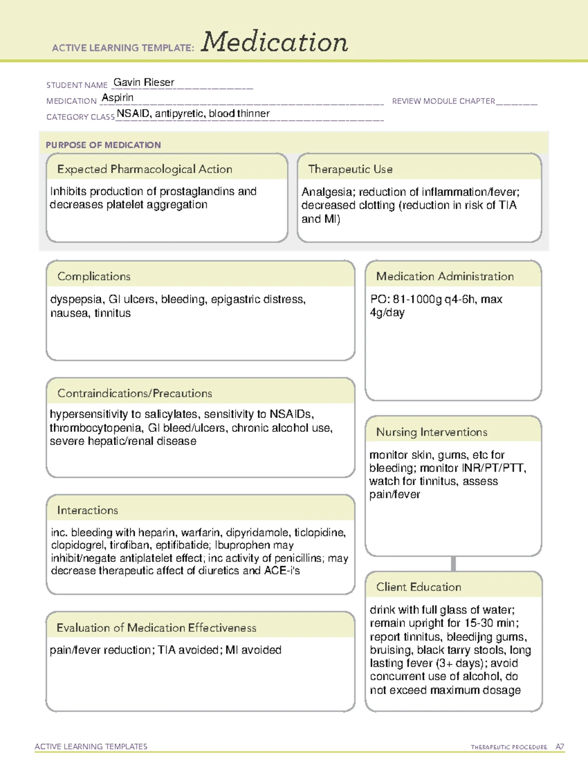 ATI system Disorder - Myocardial Infarction - ACTIVE LEARNING TEMPLATES ...