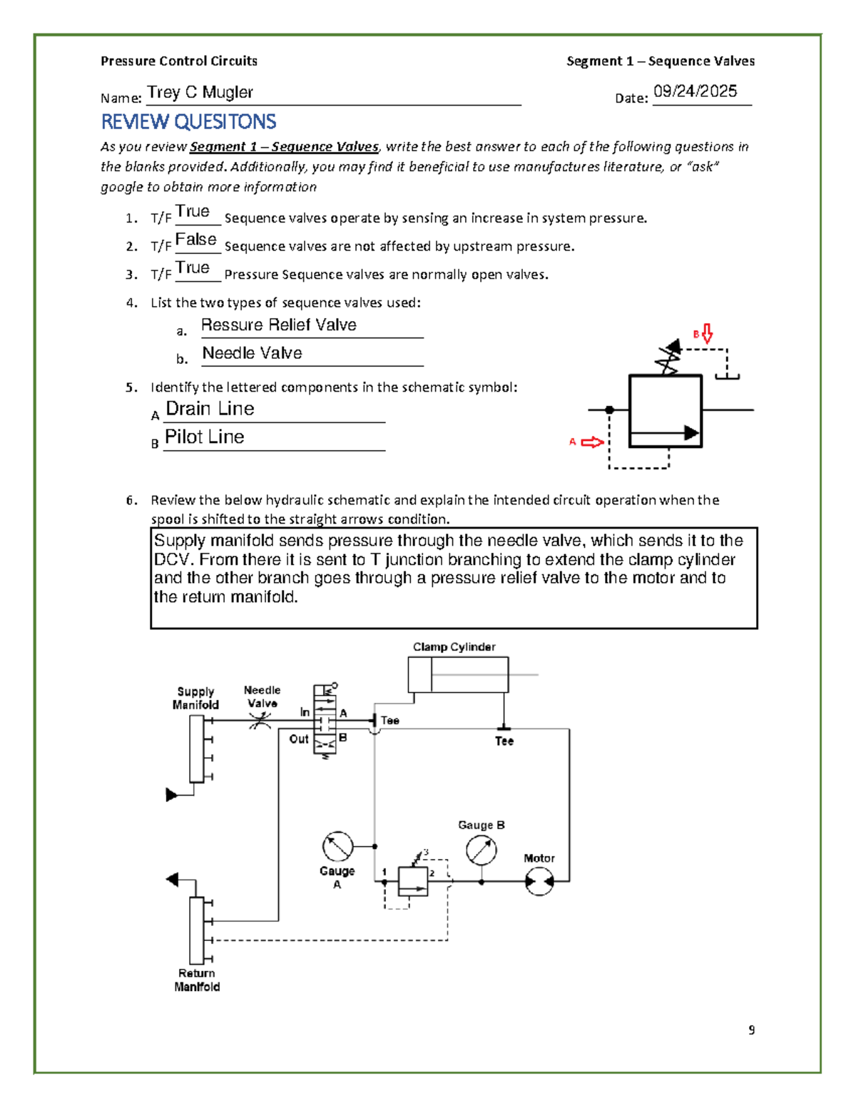 Pressure Control Circuits Review Questions - TCM A06 Worksheet - Studocu