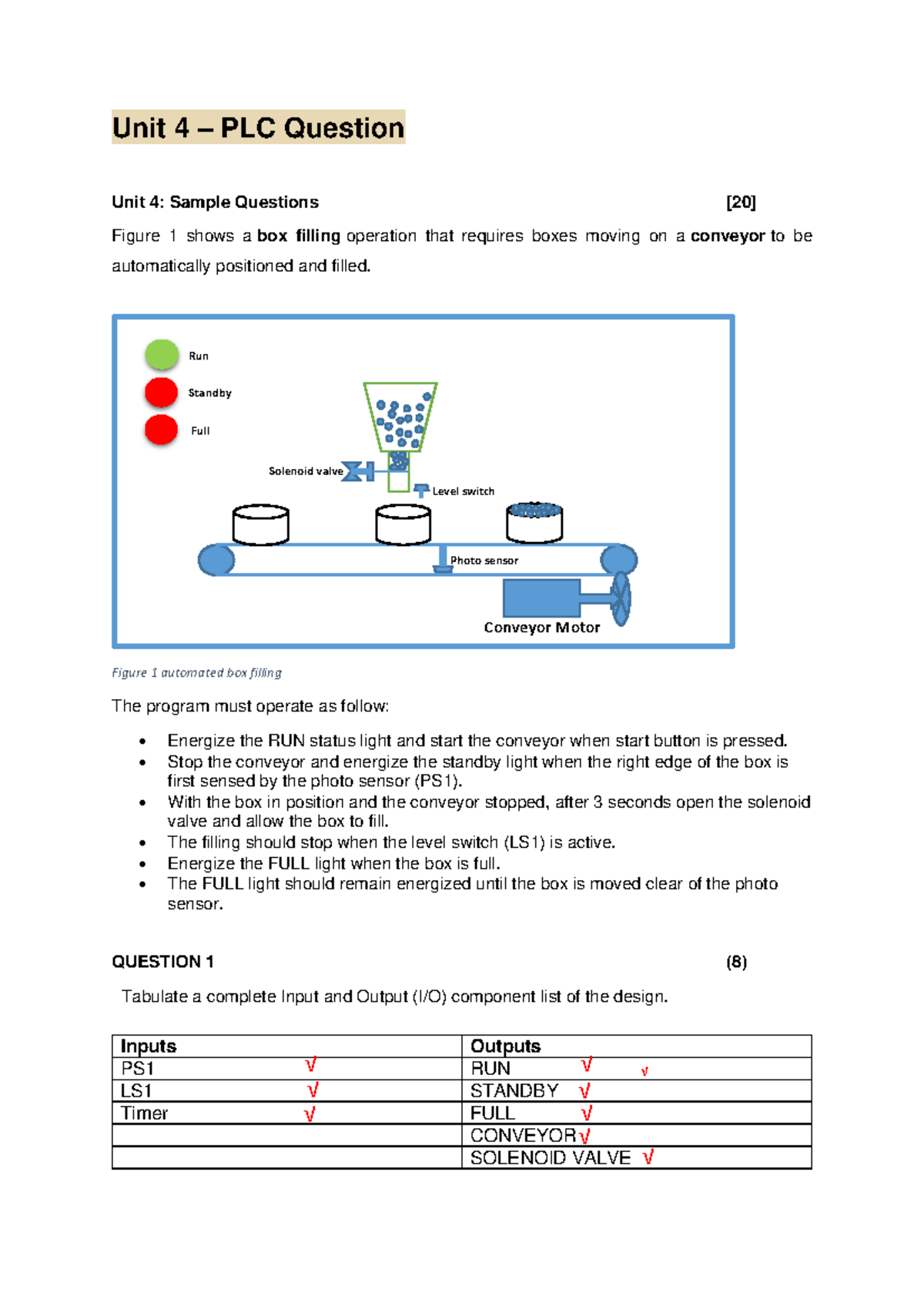 Unit 4 Sample Question - Unit 4 – PLC Question Unit 4: Sample Questions ...