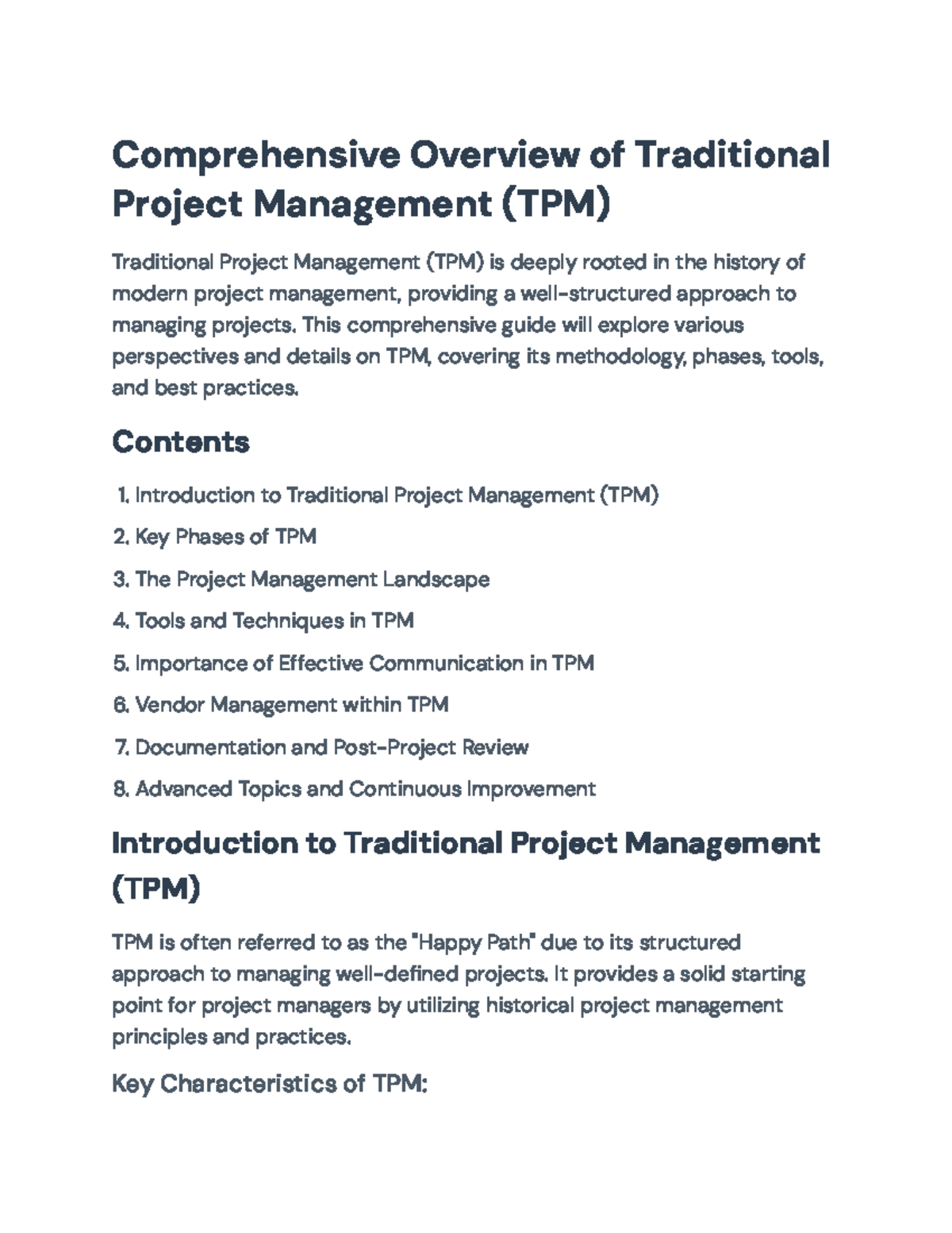 Traditional Project Management (TPM): Comprehensive Guide & Best ...