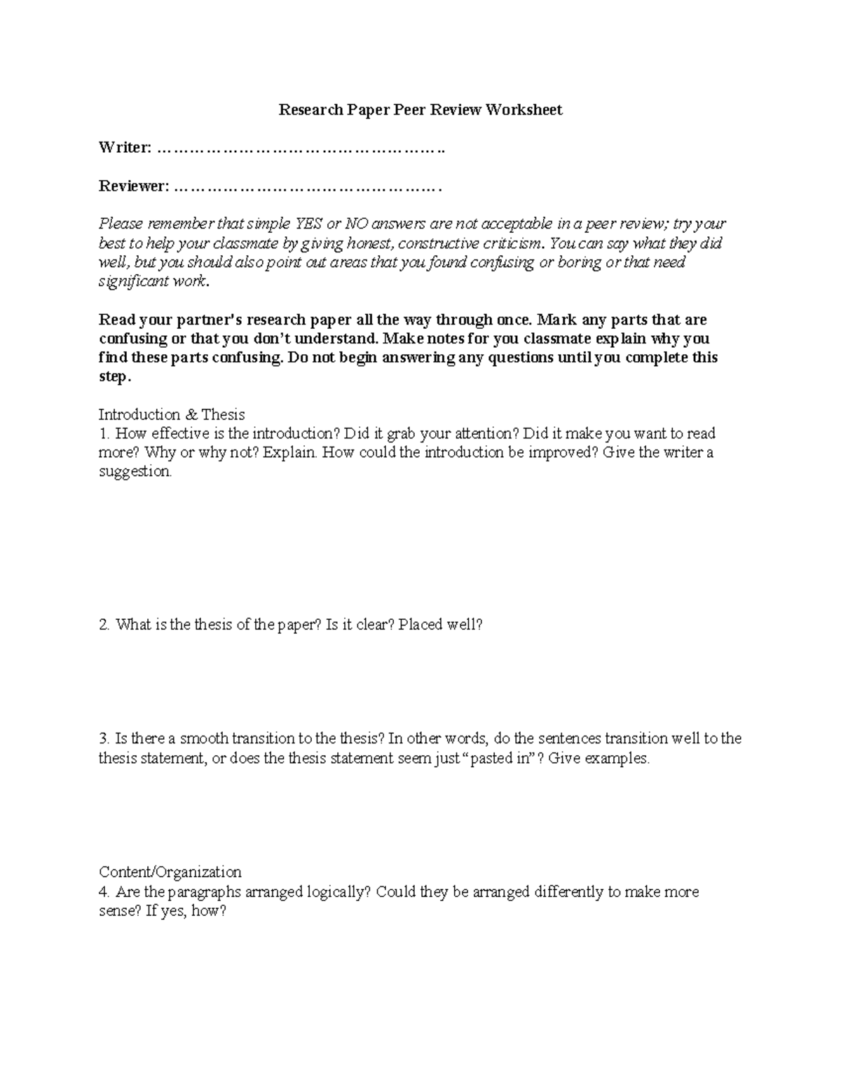 Research Paper Peer Review Worksheet-1 - Research Paper Peer Review ...