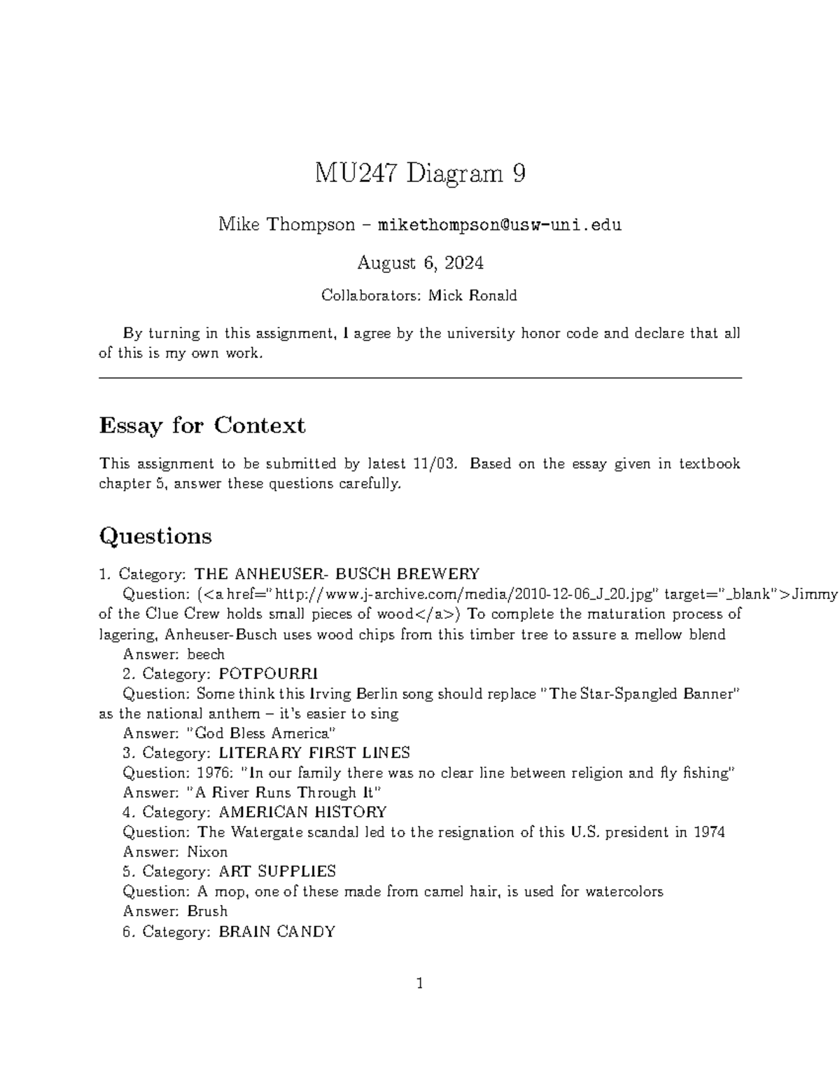 MU247 Essay Questions on Rock History and Culture - Studocu