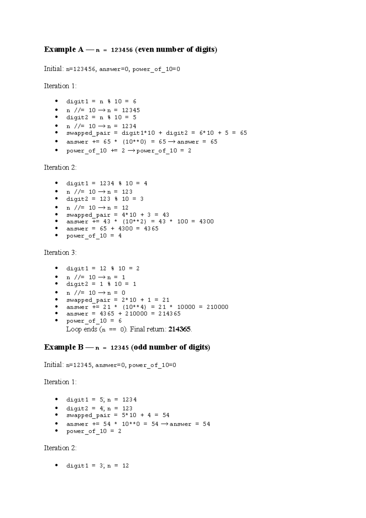 Swap Digit Notes - mmmm - Studocu