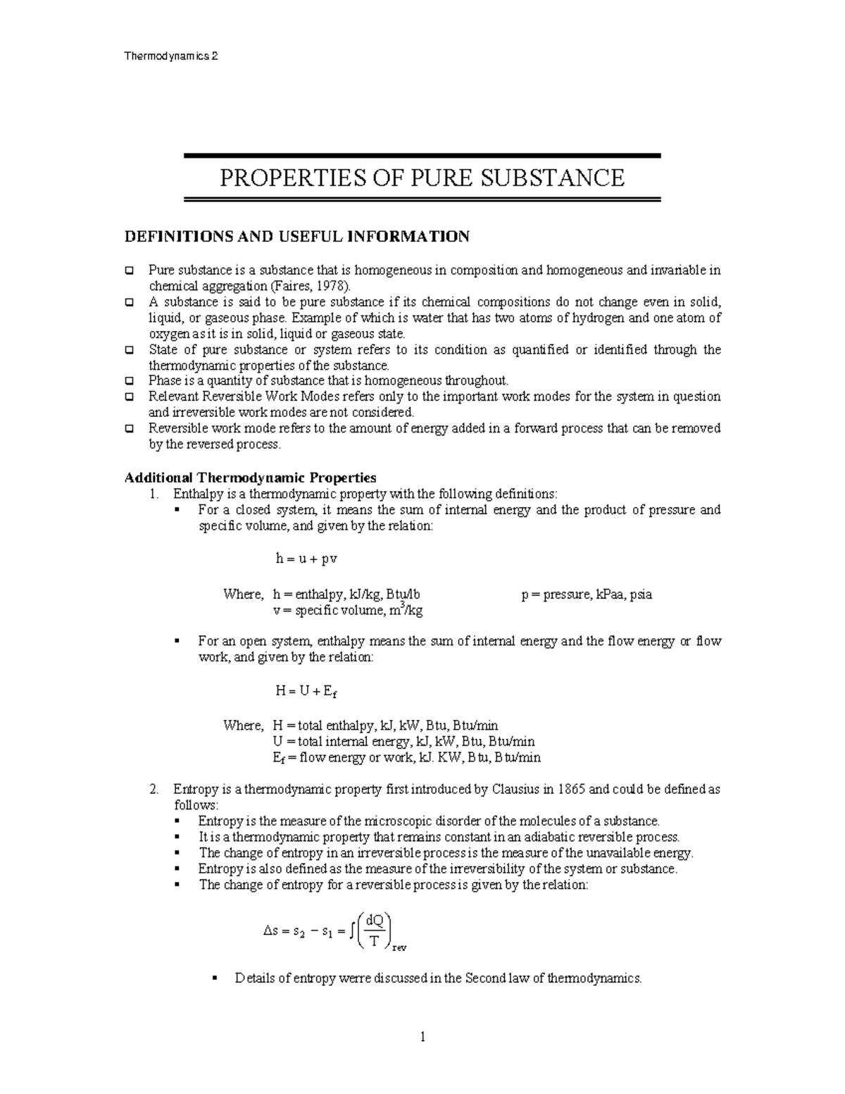 Lesson 3 Properties-of-Pure-Substance - PROPERTIES OF PURE SUBSTANCE ...