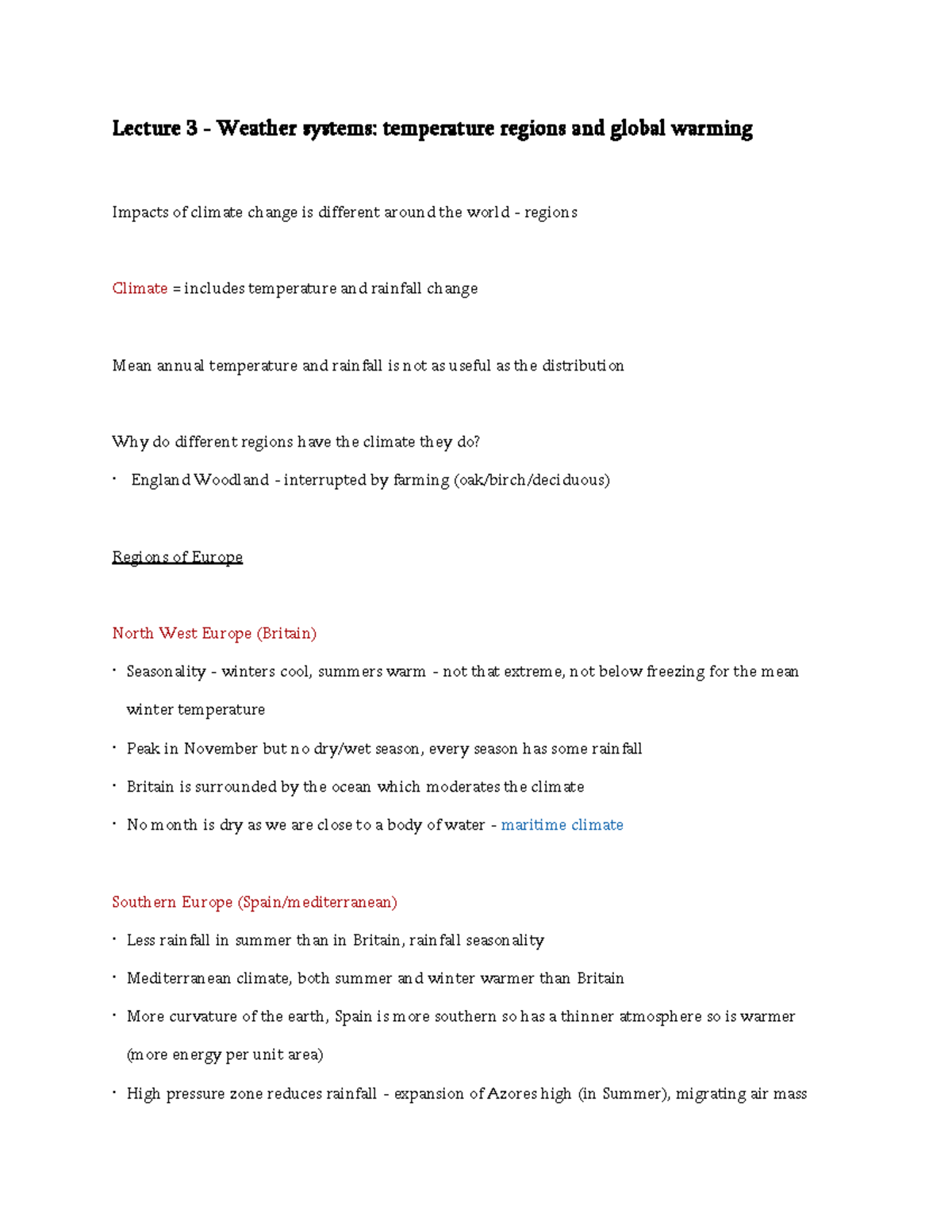3 Weather systems - Lecture notes 3 - Lecture 3 - Weather systems ...