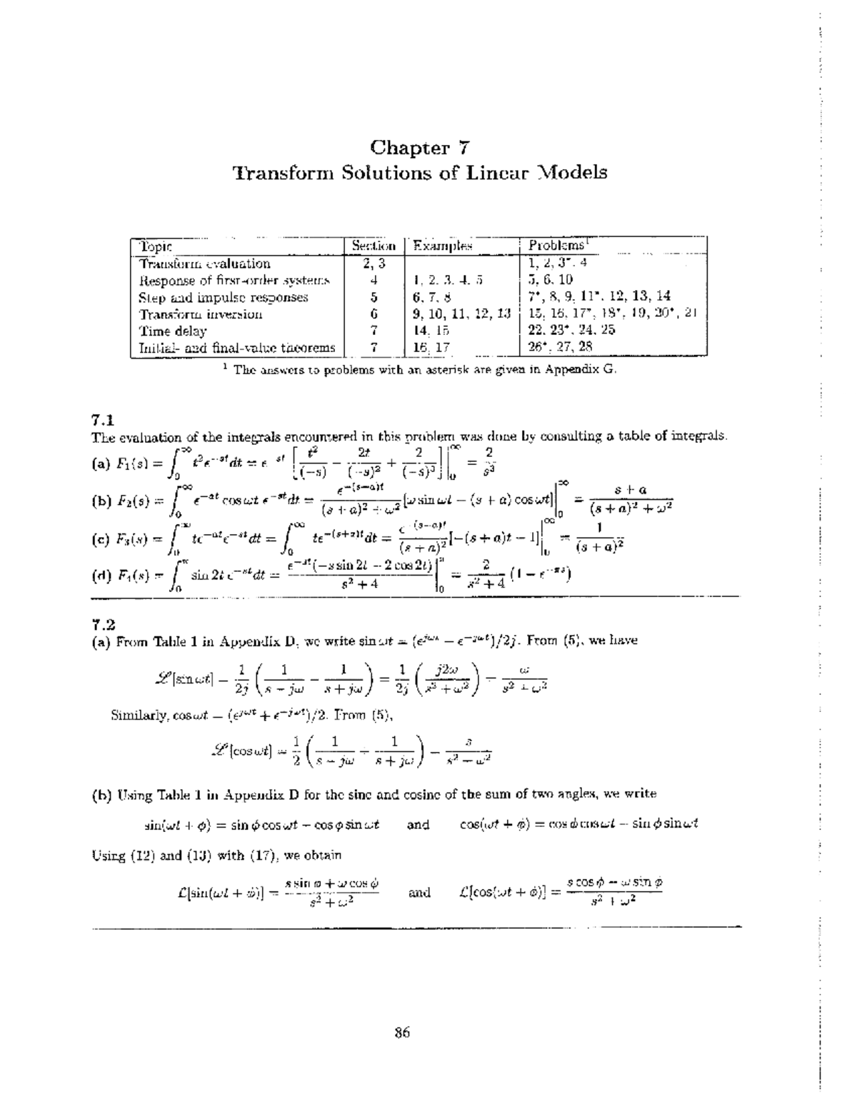 Chapter 7 Solutions: Transform Methods in Linear Models - Studocu