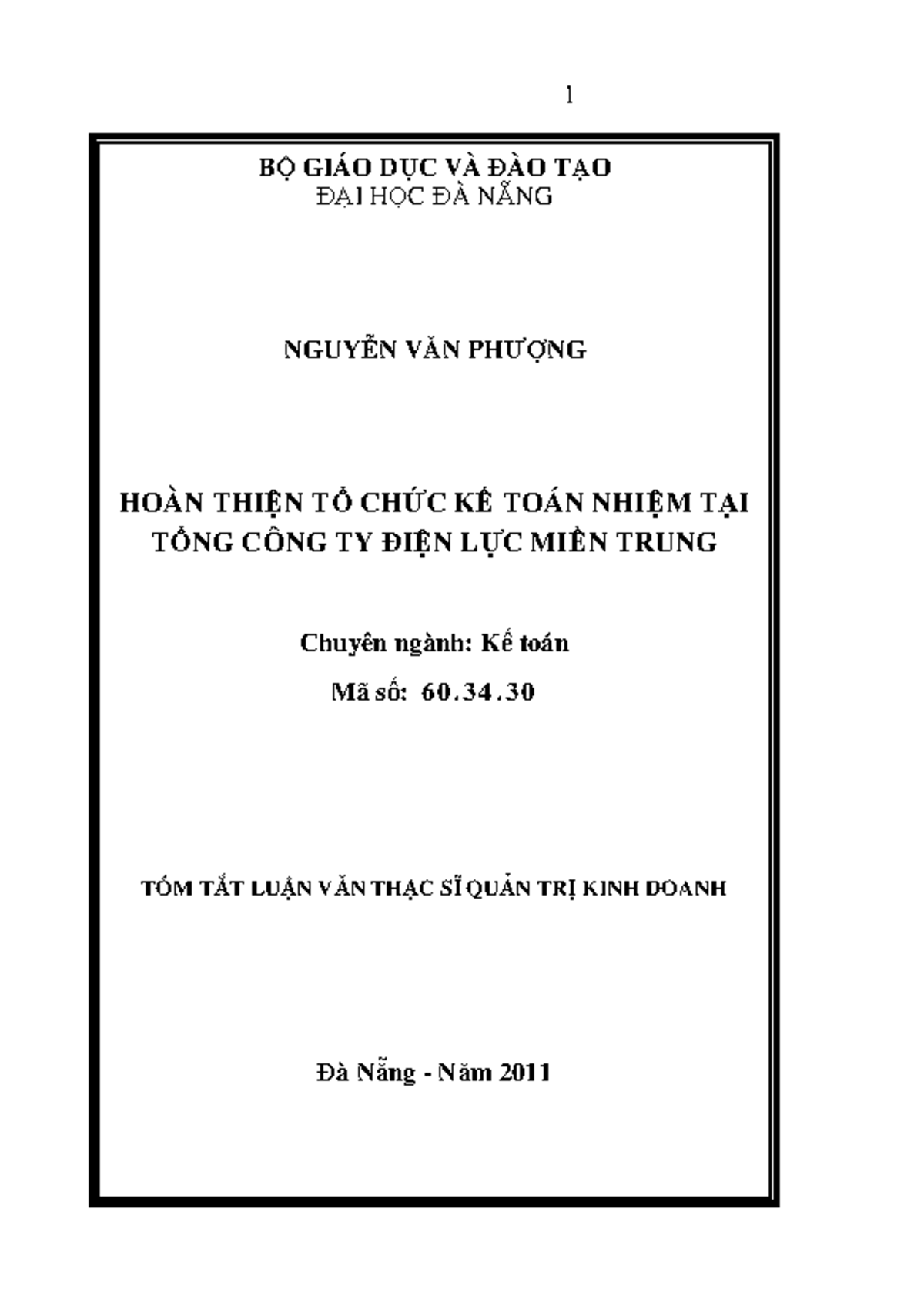 Tailieuxanh tomtat 44 4291 - B GIÁO D C VÀ ĐÀO T O Đ I H C ĐÀ N NG NGUY N VĂN PHƯ NG HOÀN THI N ...