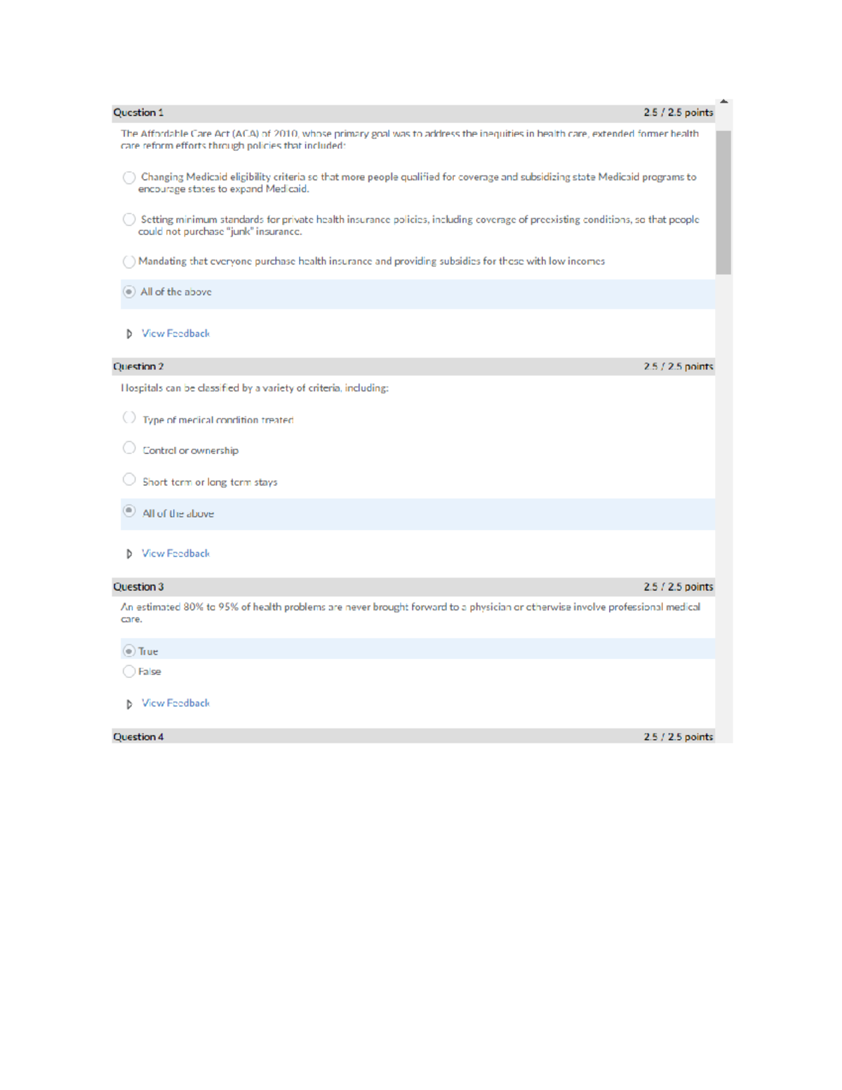 HCM Quiz 2, 3, and 7: Equity in Health Care Insights - Studocu