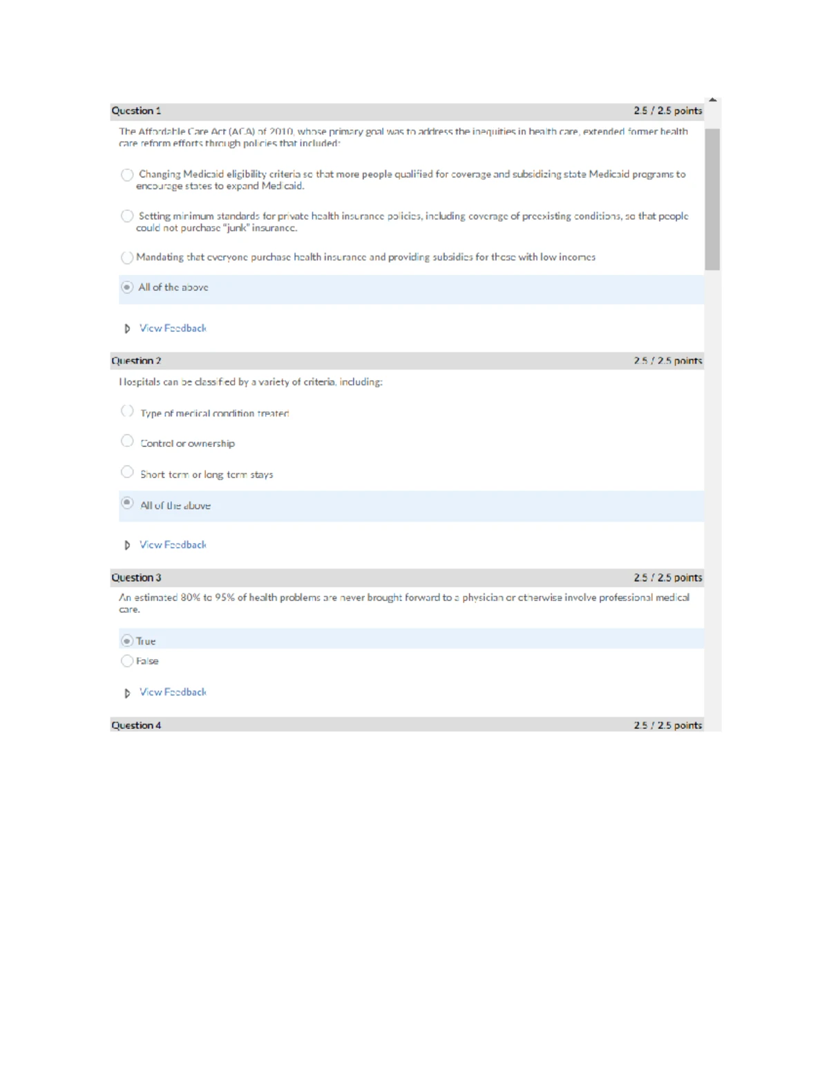 HCM 340 5-1 quiz - quiz - Shea Hile HCM 340: Quiz Southern New ...