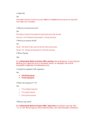 IRS-B.Tech-R22-Mid-Question-Bank ans - Department of CSE B. Mid Question Bank (R22 Regulation ...