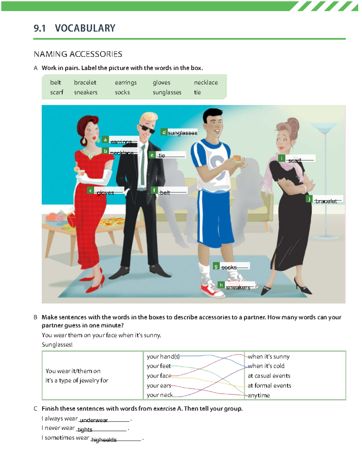 Evolve Level 2: Vocabulary on Accessories - Repaso Inglés 3 - Studocu