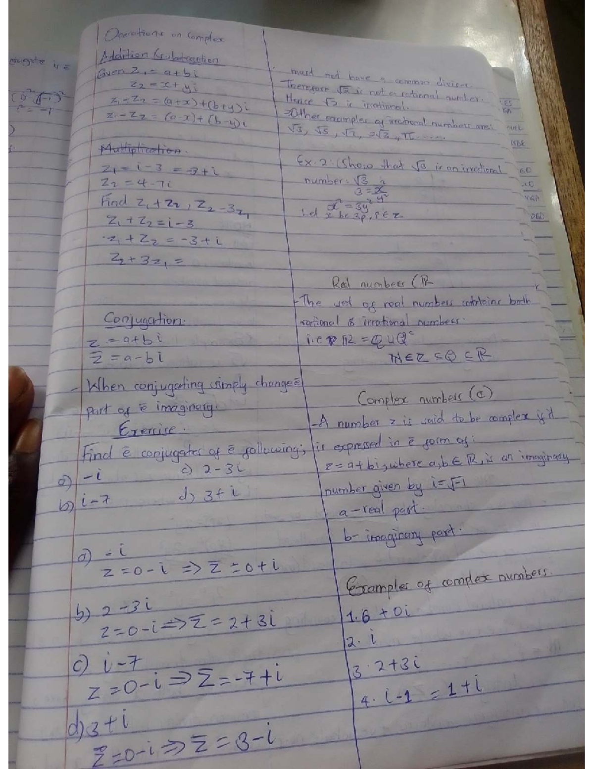 Complex Numbers and Operations: Addition, Subtraction, and ...