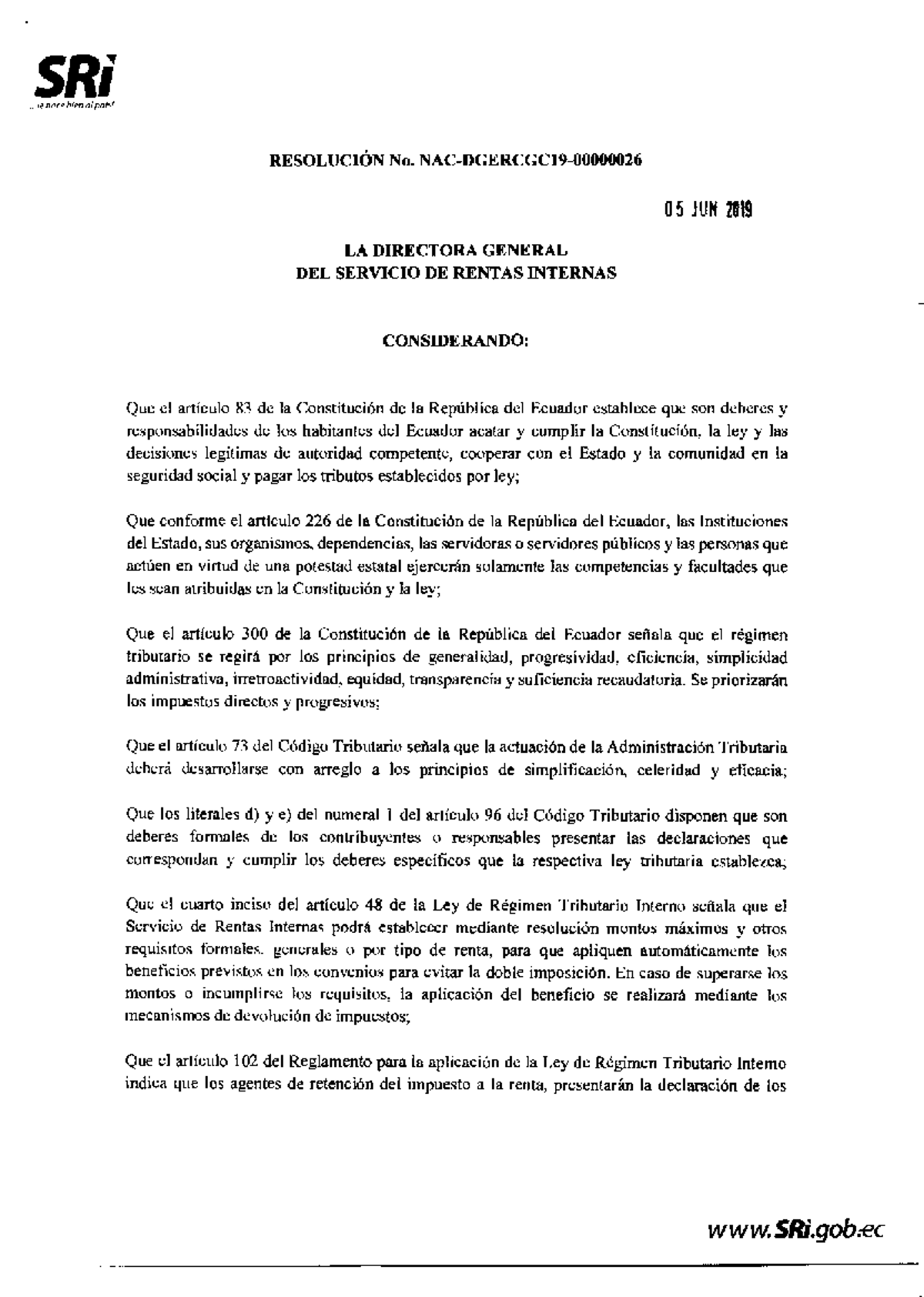 Resolución NAC- Dgercgc 19-00000026 - Contratación Pública - Studocu