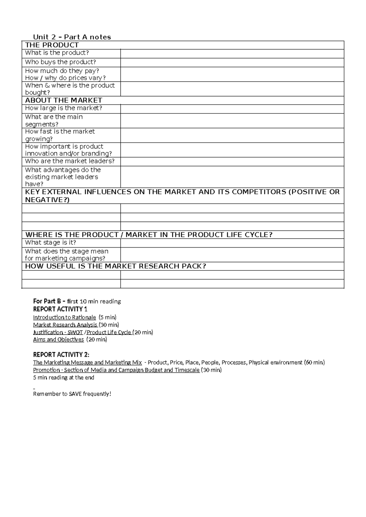 Part A - notes structure for students to use 2025 PArt a - Unit 2 ...