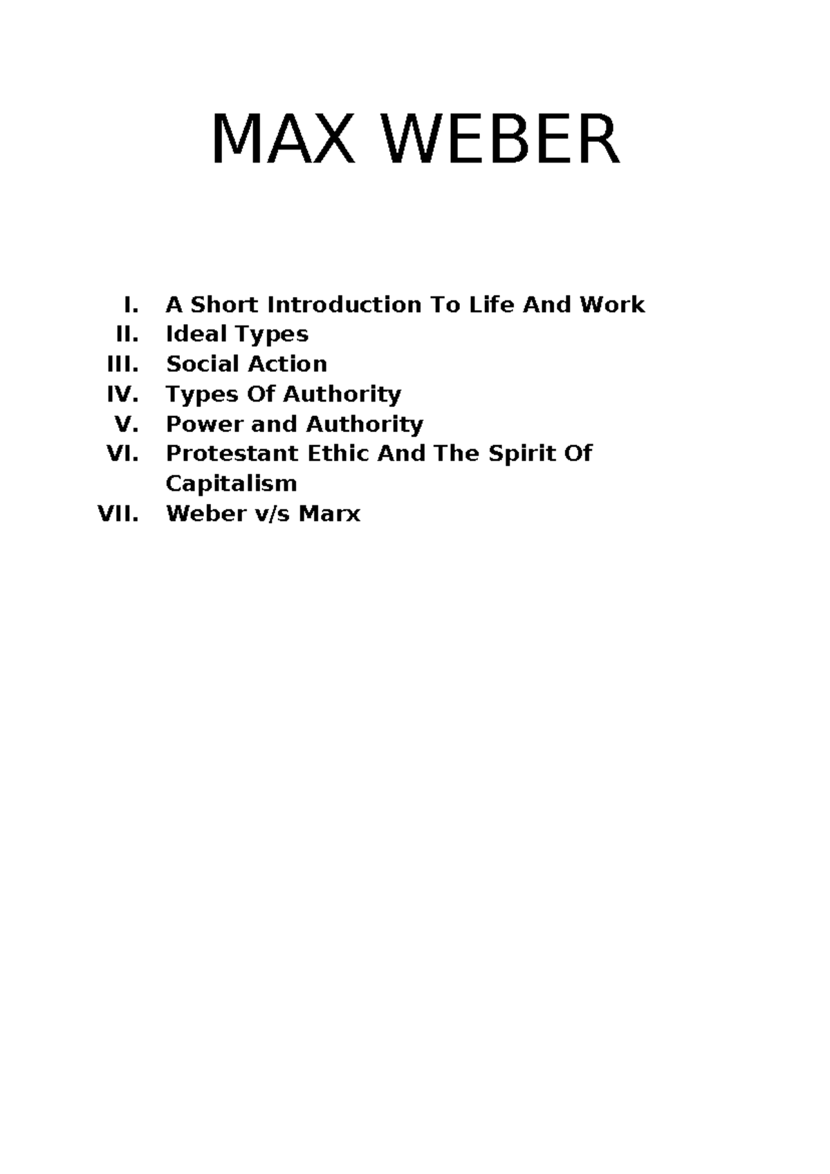 SOCIO 3: Max Weber - A Comprehensive Overview of His Life and Theories ...