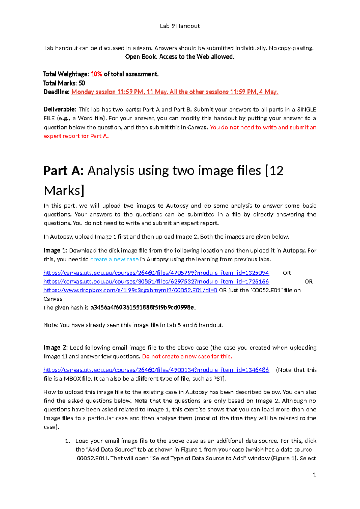 Lab 9 Handout: Image Analysis & Group Work Assessment - Studocu
