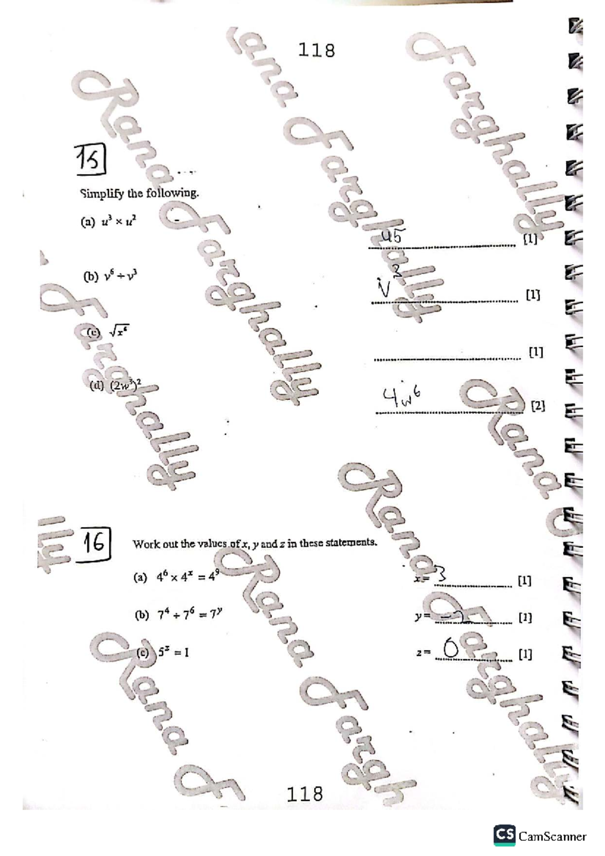 Math Simplification and Power Calculations - 118 CS & 124 CS - Studocu