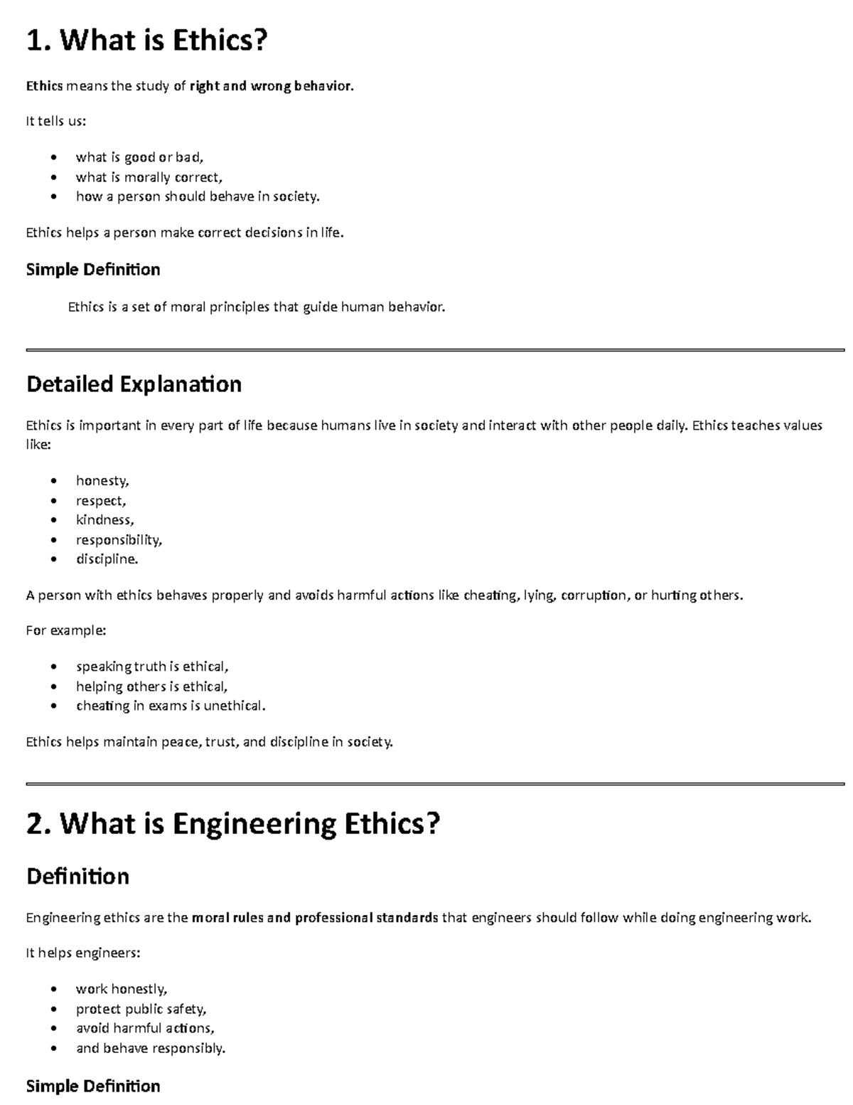 ENGR 101: Understanding Ethics in Engineering - Key Concepts and ...