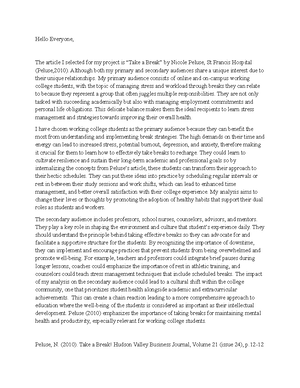 [Solved] what is the writing situation for take a break by Nicole ...