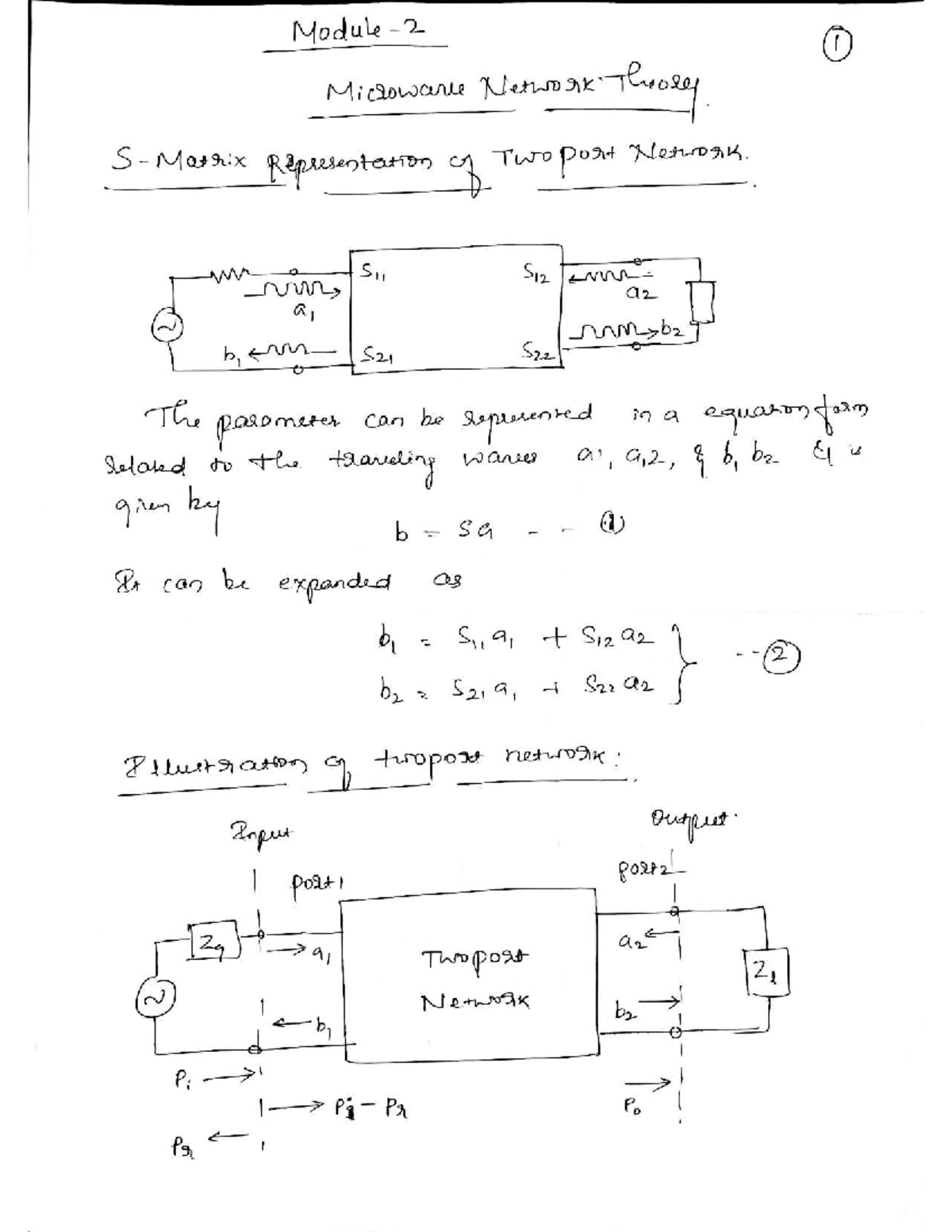 MWA 2: Matrix Representation of Two-Port Networks in Network Theory - Studocu