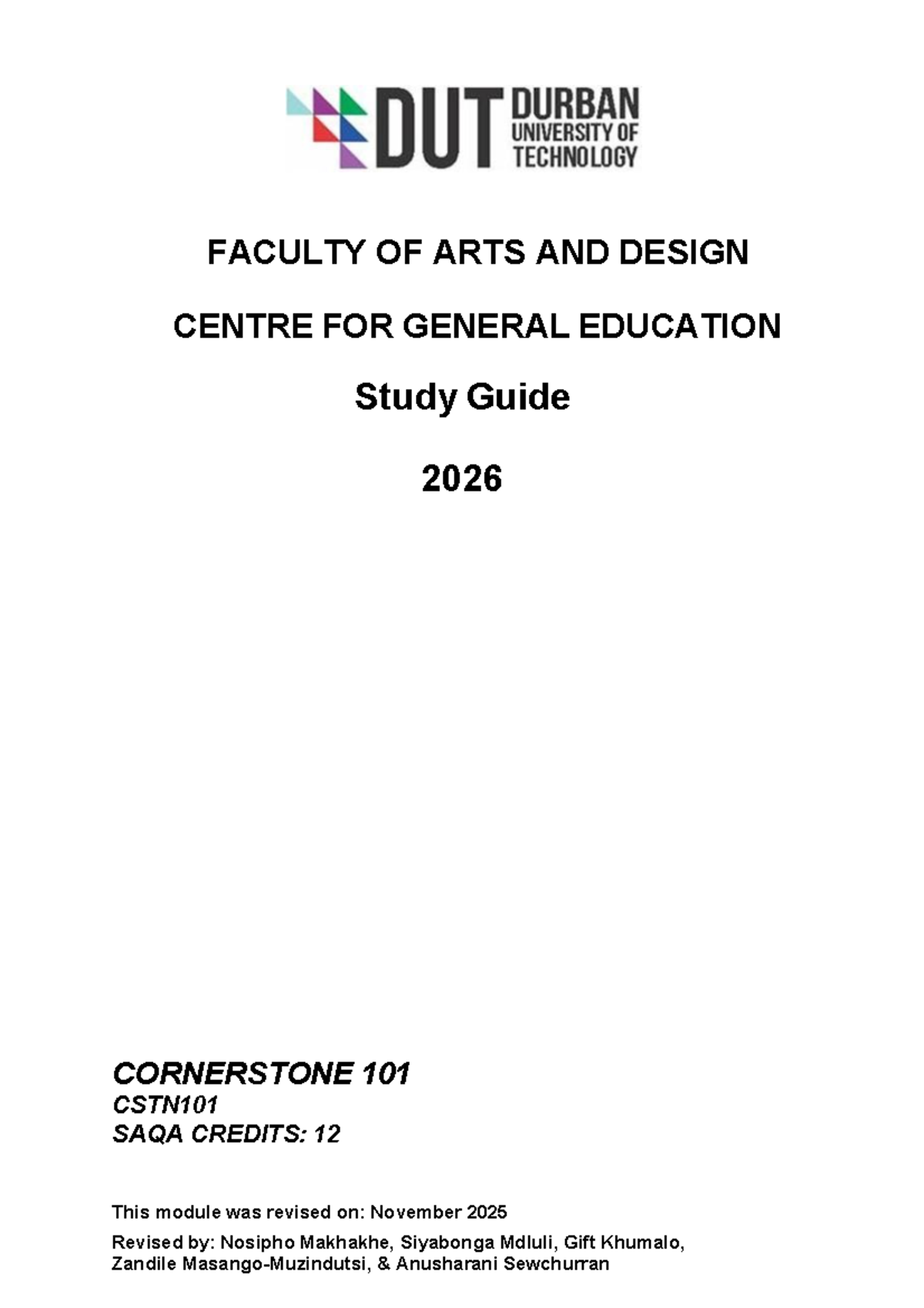 CSTN101 Study Guide 2026: Cornerstone 101 Module Overview - Studocu
