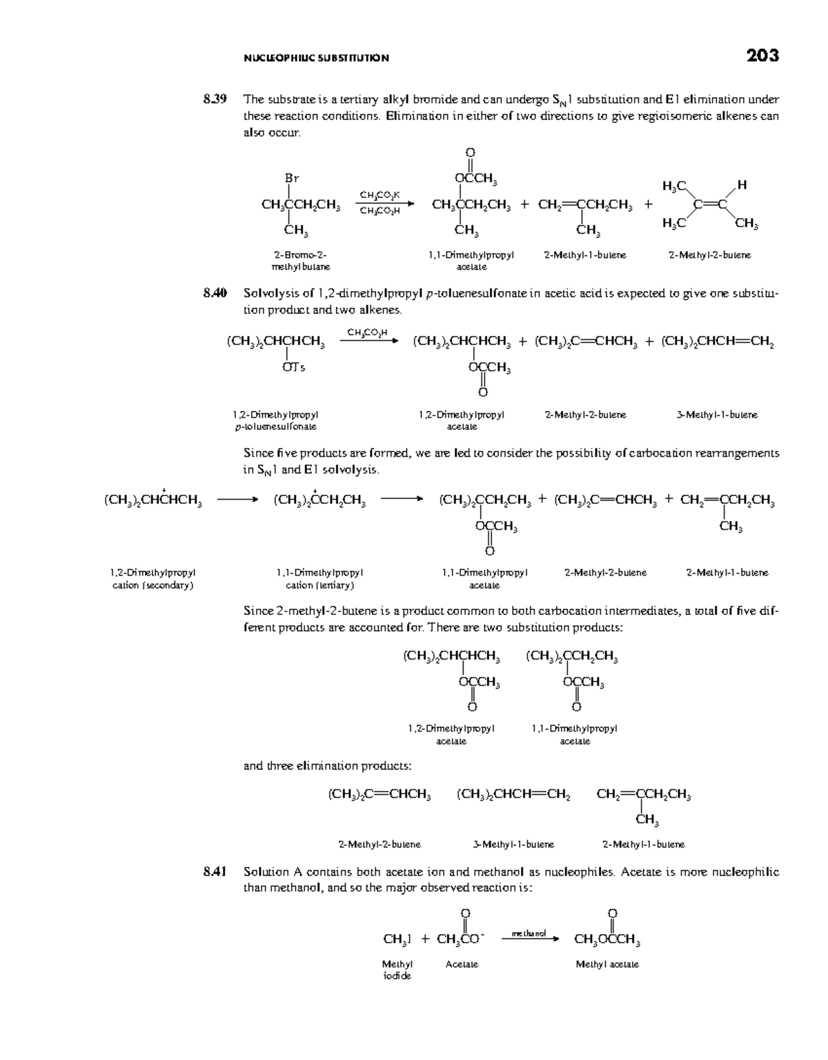 203 Organic Chemistry: Nucleophilic Substitution & Elimination ...