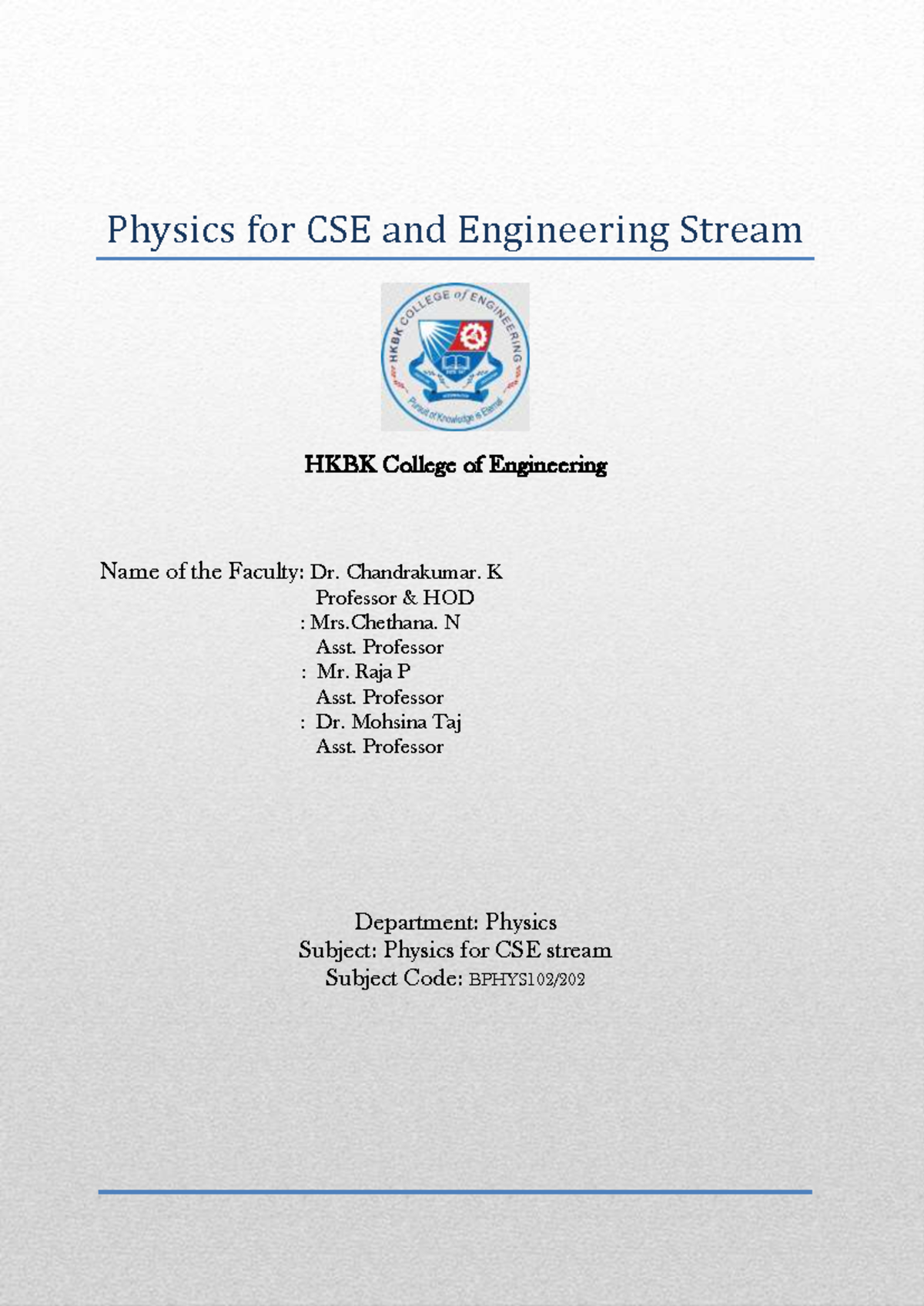Lasers and Optical Fibers: Physics for CSE (Module 1) - Studocu