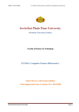 Bsc (computer science) - ELEC61 - SPPU - Studocu