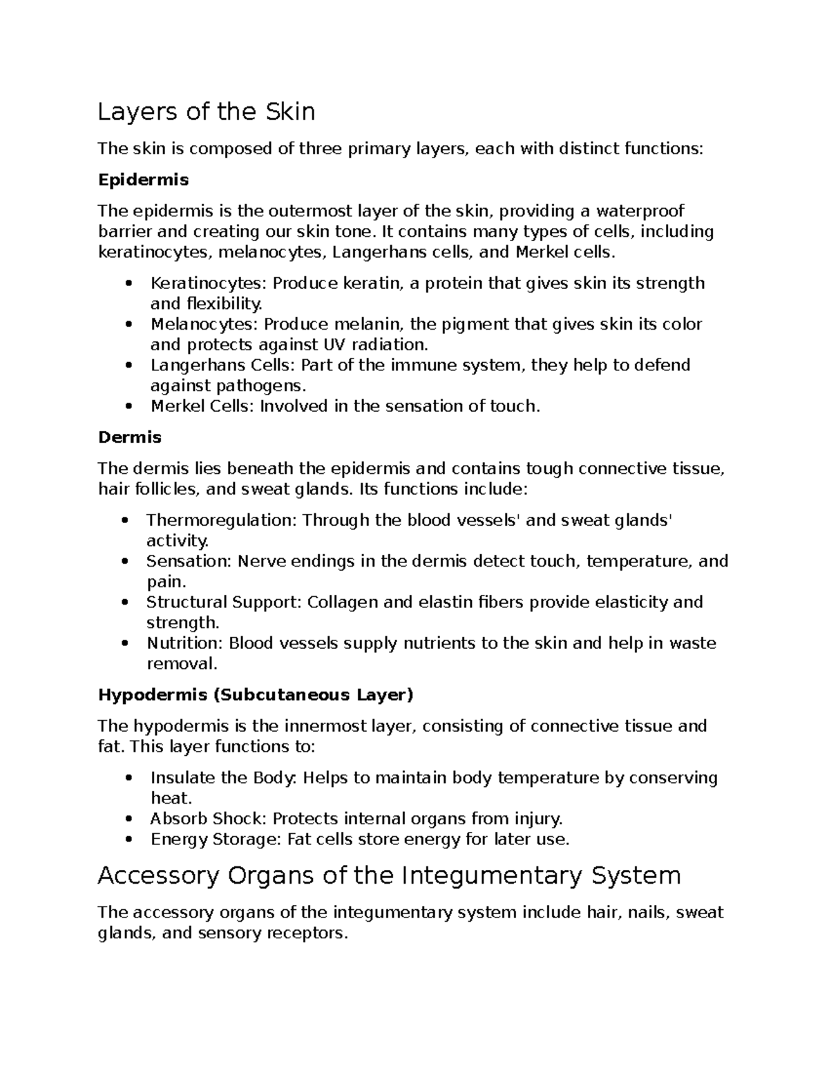 HCAS133 - Week 3 Portfolio Project: Understanding Skin Layers and ...