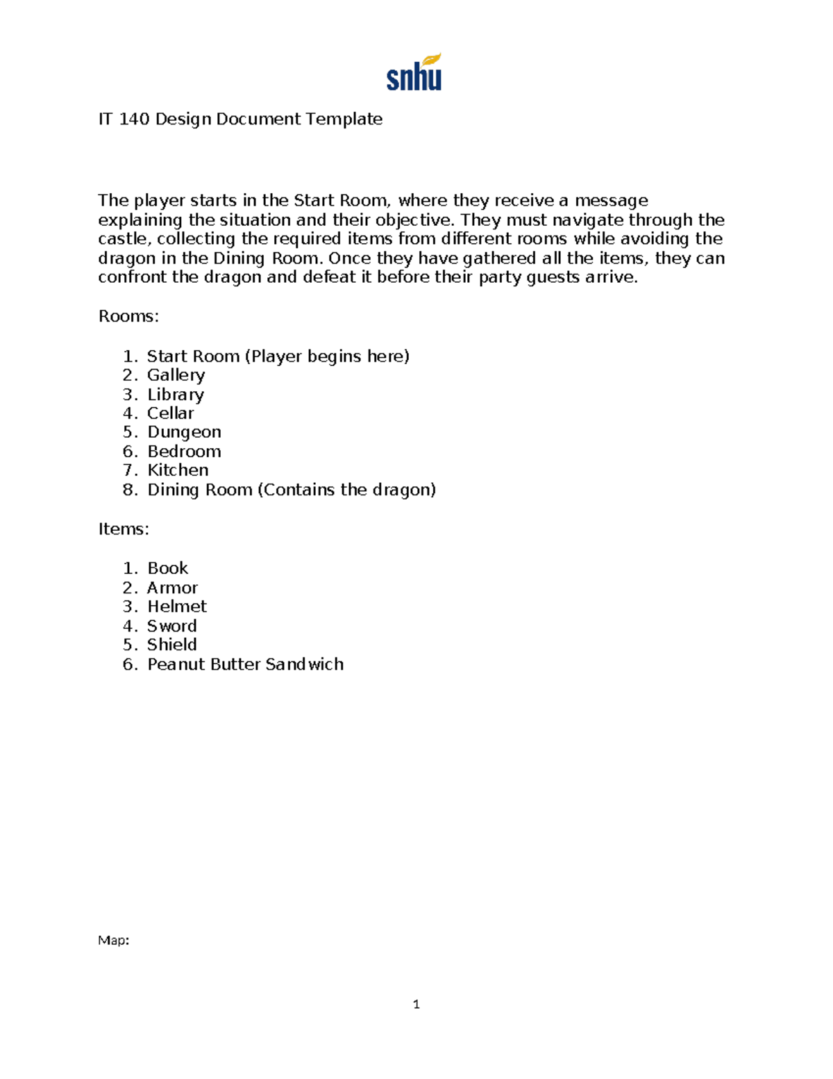 IT 140 Project One: Dragon Game Design Document Overview - Studocu