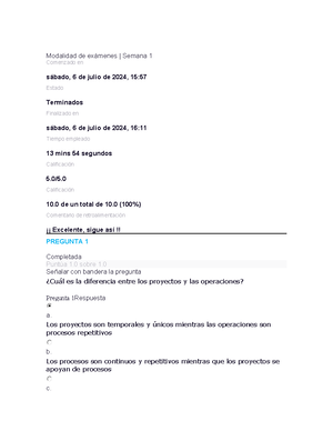 Semana 6-Optimización de operaciones - Modalidad de exámenes | Semana 6 Comenzado en lunes, 7 de ...