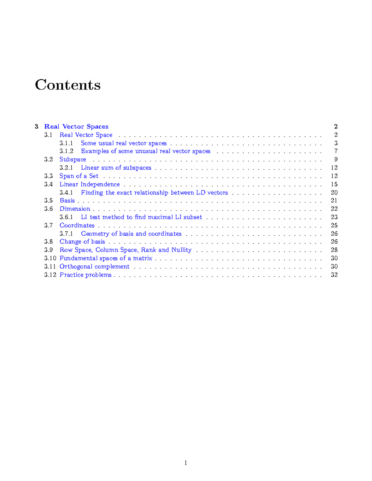 Chapter 3: Real Vector Spaces - Key Concepts and Examples - Studocu