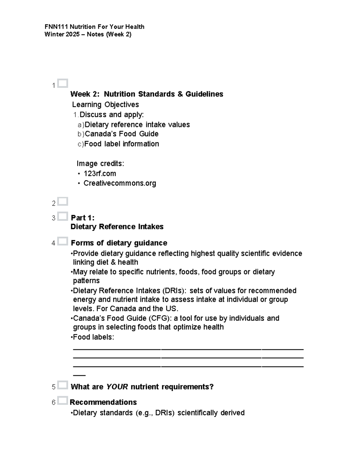 W25 Week 2 Notes Handouts - Winter 2025 – Notes (Week 2) 1 Week 2 ...