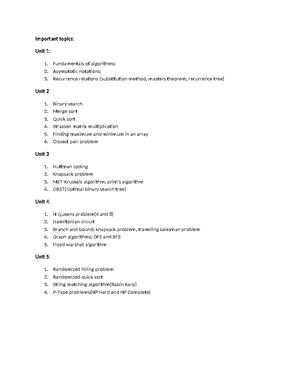LAB Manual DAA - Design And Analysis Of Algorithms - Studocu