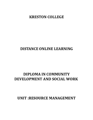 Introduction TO Community Development - NTRODUCTION TO COMMUNITY ...